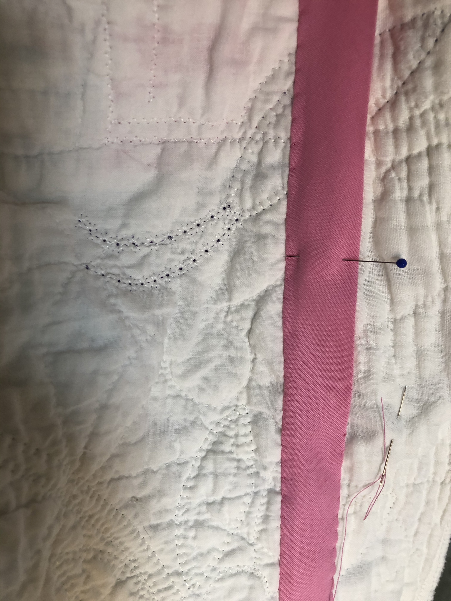 Finished! Saving the Pink Fan Vintage Quilt. – Rhonda Dort