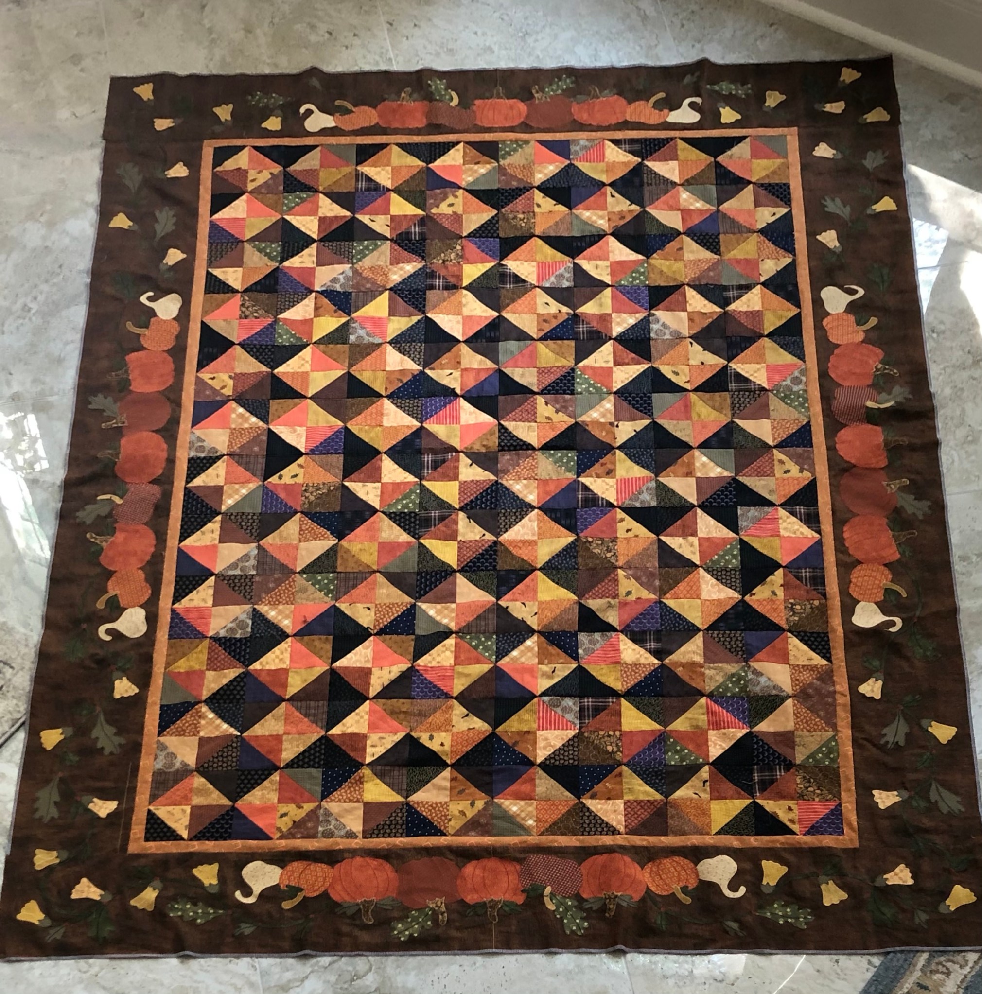 The Pumpkin Spice quilt, start to finish. – Rhonda Dort